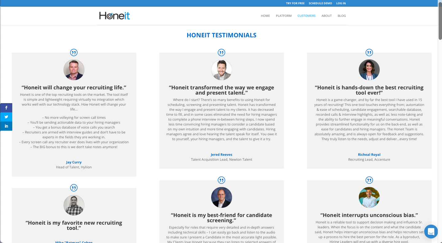 Customers | Honeit Software
